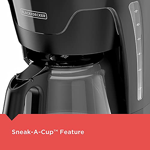 BLACK+DECKER 12-Cup* Programmable Coffeemaker, Black - Above Average Coffee